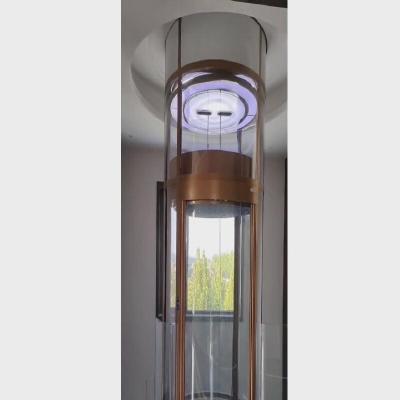 China Elegant Circular Glass Elevator | High-Rise Residential Lift for sale