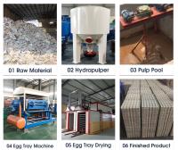 China 8 Sides Paper Pulp 6000pcs/Hr Egg Tray Moulding Machine With Dryer for sale