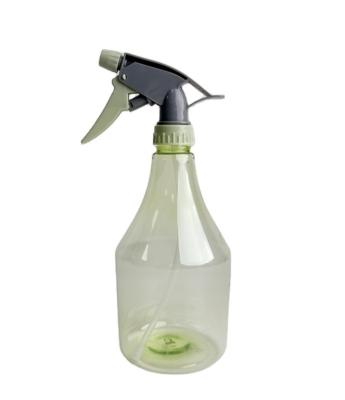 China 600ml Home Water Spray Blue/Green Plastic Trigger Sprayer Transparent Bottle for sale