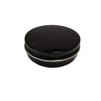 China Empty 5g 10g 15g 30g 50g 60g 100g Round Black Aluminum Jar for Facial Cleaning and Skin Care for sale