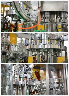 China Automatic 2000BPH glass bottle/PET bottle beer/wine/gas water 3 in 1 washing filling capping machine for sale