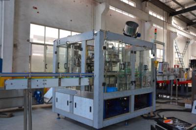 China Automatic 2000BPH glass bottle/PET bottle beer/wine/gas water 3 in 1 washing filling capping machine for sale