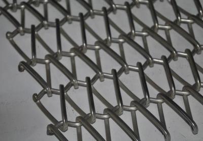 China Flat Spiral Stainless Steel Conveyor Belt For Oven , Metal Mesh Belt for sale