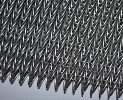 China Spiral Stainless Steel Mesh Conveyor Belt For Biscuit Baking , Smooth Surface for sale