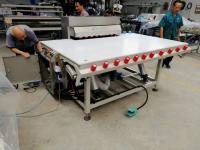 China Single Side Double Glazing Equipment Heated Roller Press Table With Air Float & Tilting for sale