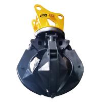 China Multifunctional Excavator Rotation Orange Peel Grapple 4/5/6 Tines Grab Clamp for sale