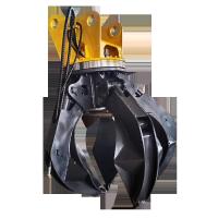 China Multifunctional Excavator Rotation Orange Peel Grapple 4/5/6 Tines Grab Clamp for sale