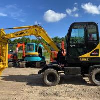 China Original Hydraulic Pump Second Hand Hyundai 60 Wheel Excavator with 4m3 Bucket Capacity for sale