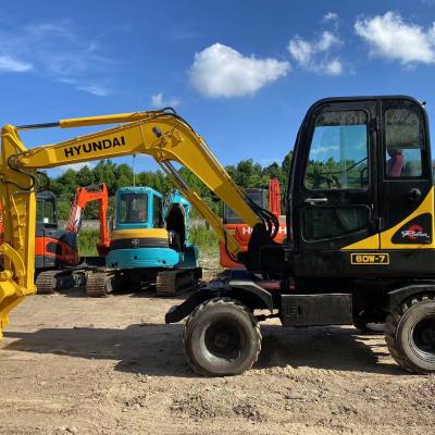 China Original Hydraulic Pump Second Hand Hyundai 60 Wheel Excavator with 4m3 Bucket Capacity for sale
