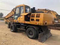 China Hyundai 210W Heavy Duty Wheeled Excavator in Excellent Condition with Original Engine for sale