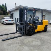 China 1200mm Fork Length Komatsu FD50 5 Ton Diesel Forklift Japan 5t Used Forklift Longhua for sale
