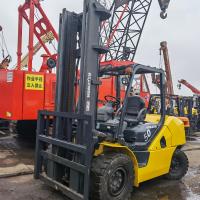 China Used Komatsu 5ton Diesel Forklift FD50-10 FD50-7 Forklift Trucks with 2 stage mast for sale