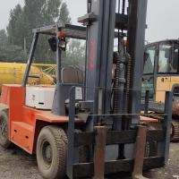 China Good Condition Used TCM FD70 Forklift Truck 7000 KG Weight Diesel Engine Power Source for sale