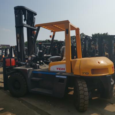 China Powerful Diesel Engine TCM FD70 7 Ton Forklift 80% with 2 Stage Mast and Sideshift for sale
