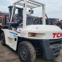 China Routine Fork Length Used TCM Toyota Material Handling Equipment 7 Ton Diesel Forklift for sale
