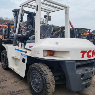 China Routine Fork Length Used TCM Toyota Material Handling Equipment 7 Ton Diesel Forklift for sale