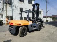 China TCM FD100 10T Used Diesel Forklift 5m Mast 6 Meters High with Sideshift 10000 KG Weight for sale
