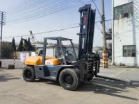 China TCM FD100 10T Used Diesel Forklift 5m Mast 6 Meters High with Sideshift 10000 KG Weight for sale