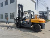 China TCM FD100 10T Used Diesel Forklift 5m Mast 6 Meters High with Sideshift 10000 KG Weight for sale