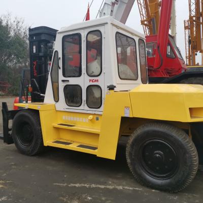 China Building Material Shops 10000 kg Weight TCM FD100 10 ton Japan Original Forklift for sale