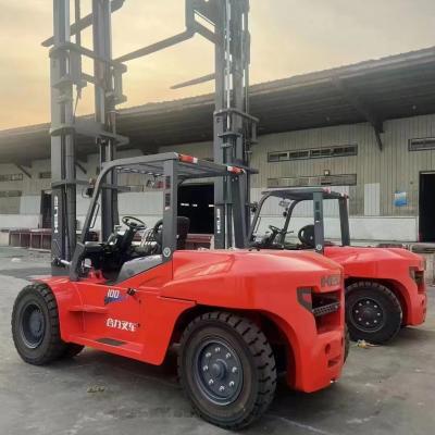 China HELI 10Ton Diesel Forklift CPCD100 with Side Shift Fork Positioner in Shanghai Direct for sale
