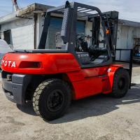 China Japan Isuzu Engine 7 Ton Toyota Forklift with Fork Positionor and Routine Fork Length for sale