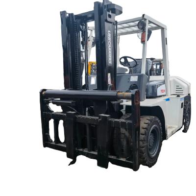 China TCM FD70 7-10 Ton Forklift with Diesel Engine and Routine Fork Length in Shanghai Yard for sale