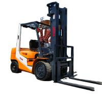 China Powerful TCM FD30T6 3 Ton Forklift with Triple Fork and Side Shift Used in Shanghai Yard for sale