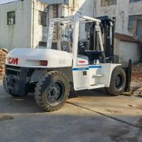 China Used Japan TCM FD100 Diesel Forklift 10 Ton Warehouse Container Pallet Lifting Truck for sale