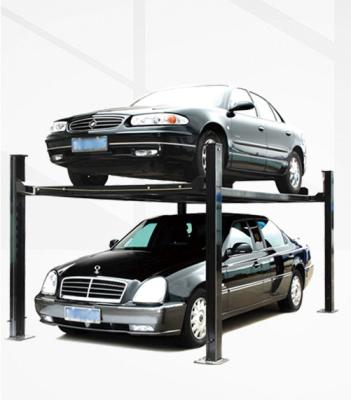 China Iso 4 Post Car Stacker Hydraulic Parking Lift Double Level for sale