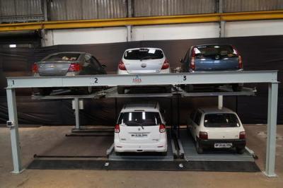 China Double Levels Underground Puzzle Parking System Motor Chain Driving 2.2kW for sale