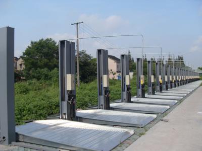 China Two Post Double Decker Parking System Vertical Vhicles Storage Lift for sale