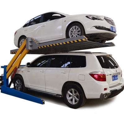 China 2.2kW Motor Power Two Post Parking Lift PLC Control For 2 To 4 Cars for sale