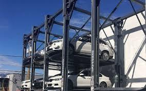 China 4kW Motor Mechanical Parking System With Emergency Stop Button And Safety Features for sale