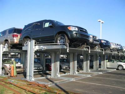 China Bolted / Embedded Hydraulic Car Parking System With Safety Limit Switch / Emergency Stop Switch for sale