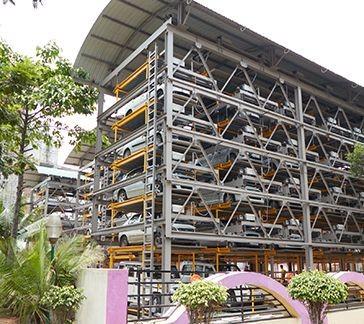 China Vertical Automated Parking System With Safety Sensors For Elevated Car Parking for sale