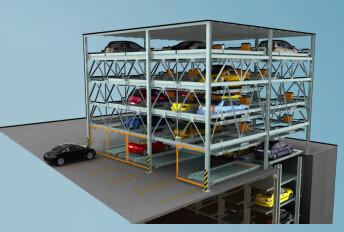 China Steel On Site Heavy Duty Elevated Car Parking System For Multiple Cars for sale
