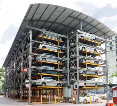 China Easy To Operate Push Button Control Elevated Car Parking System Steel Structure for sale