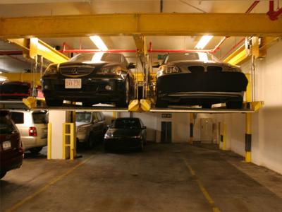 China Double Layer Residential Car Parking Lifts SUV Four Post Garage Lift for sale
