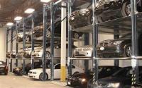 China Four Post Residential Car Stackers Lift Systems 4 Columns 4 Floors for sale