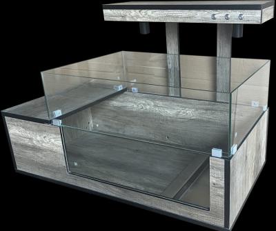 China Customizable Wooden Tortoise House 100×50×20cm with Dual Power Supply, Waterproof Design & Easy Assembly for sale