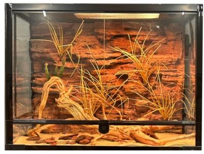 China PU Reptile Enclosure Background 88.5x25x41.5cm with Custom Options - Waterproof & Lightweight 3000g Panels for sale