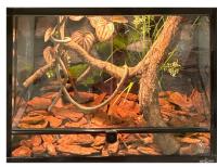 China Water Retardant Reptile Enclosure Background 58.5×25×28.5cm PU Material 800g per Panel with Custom Options for sale