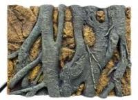 China Waterproof PU Rock Reptile Enclosure Background 58.5x41.5cm 3D Simulated Bark Panel for sale