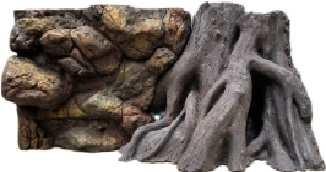 China Moisture Proof Reptile Enclosure Background 88.5x30x41.5cm Custom PU Simulated Rock Stump Board for sale