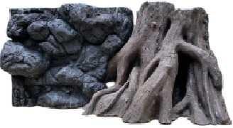 China PU Stump & Rock Reptile Cage Background Panel 88.5x30x41.5cm Waterproof 4000g SL-M33A for sale