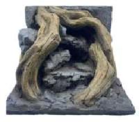 China Fire Retardant Reptile Enclosure Background 28×18×23 CM PU Material Customizable Pet Habitat Decor for sale