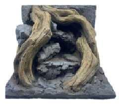 China Fire Retardant Reptile Enclosure Background 28×18×23 CM PU Material Customizable Pet Habitat Decor for sale