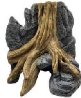 China SL-M27B Rainforest Reptile Tank Background 28×18×23CM PU Simulated Rock and Stump Customizable for sale