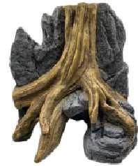 China SL-M27B Rainforest Reptile Tank Background 28×18×23CM PU Simulated Rock and Stump Customizable for sale